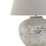 Large Rustic Table Lamp with Ceramic Stone Base – Salty Casa