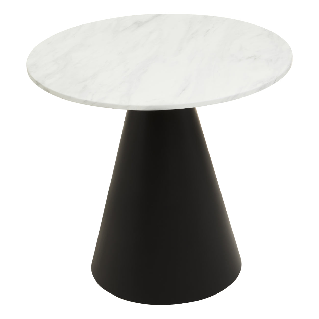 Ruby Round Dining Table with Marble Top 80cm - Salty Casa