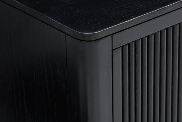 Aria Contemporary Ribbed Oak TV Unit 120cm - Salty Casa