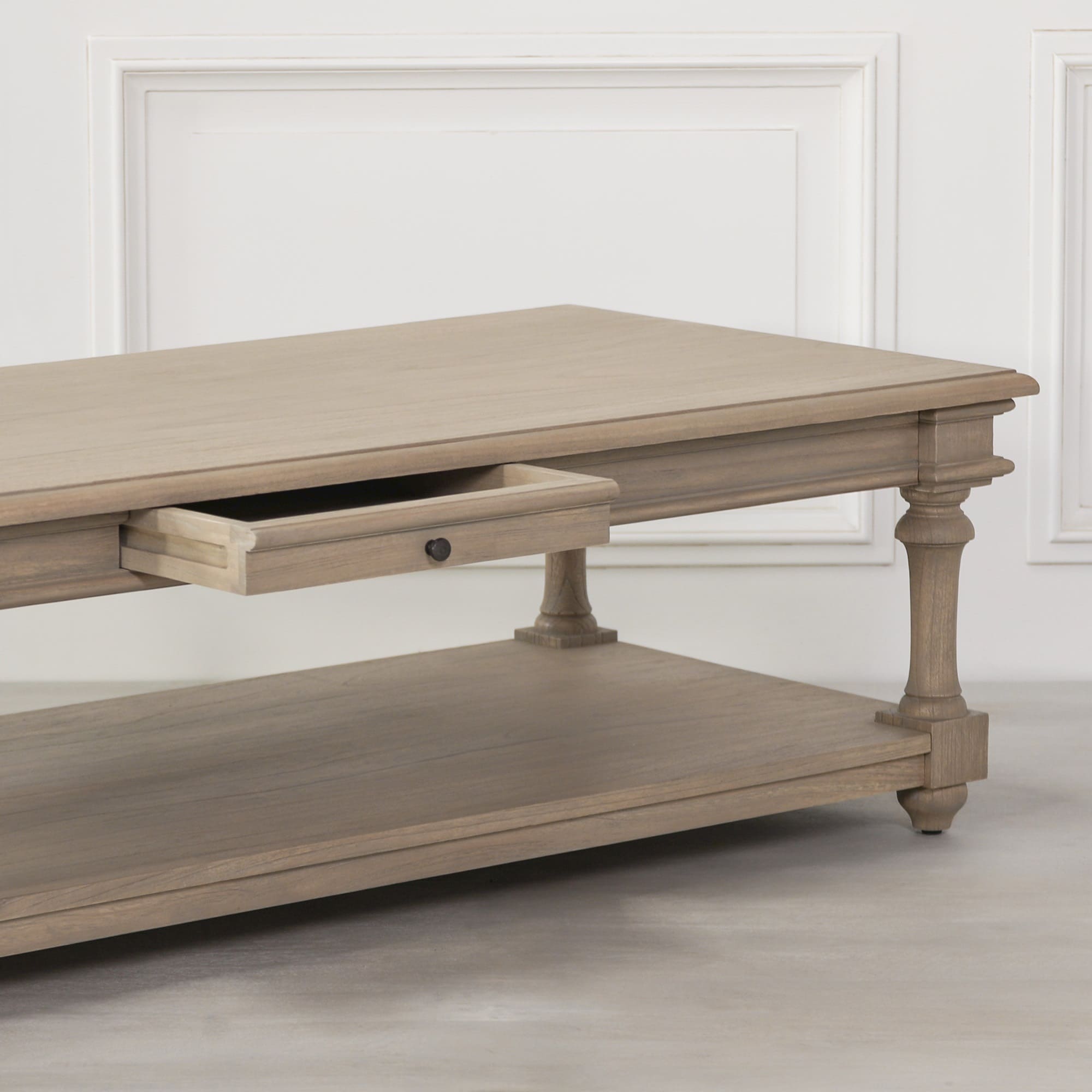 Rustic Column Leg Coffee Table 170cm - Salty Casa