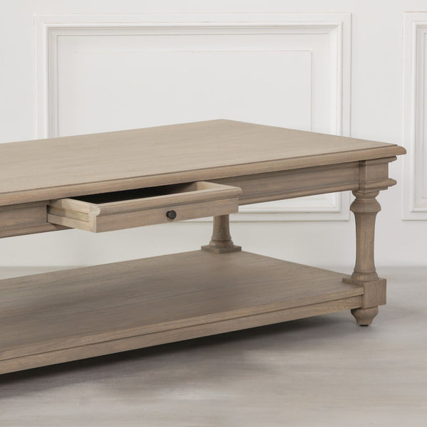 Rustic Column Leg Coffee Table 170cm - Salty Casa