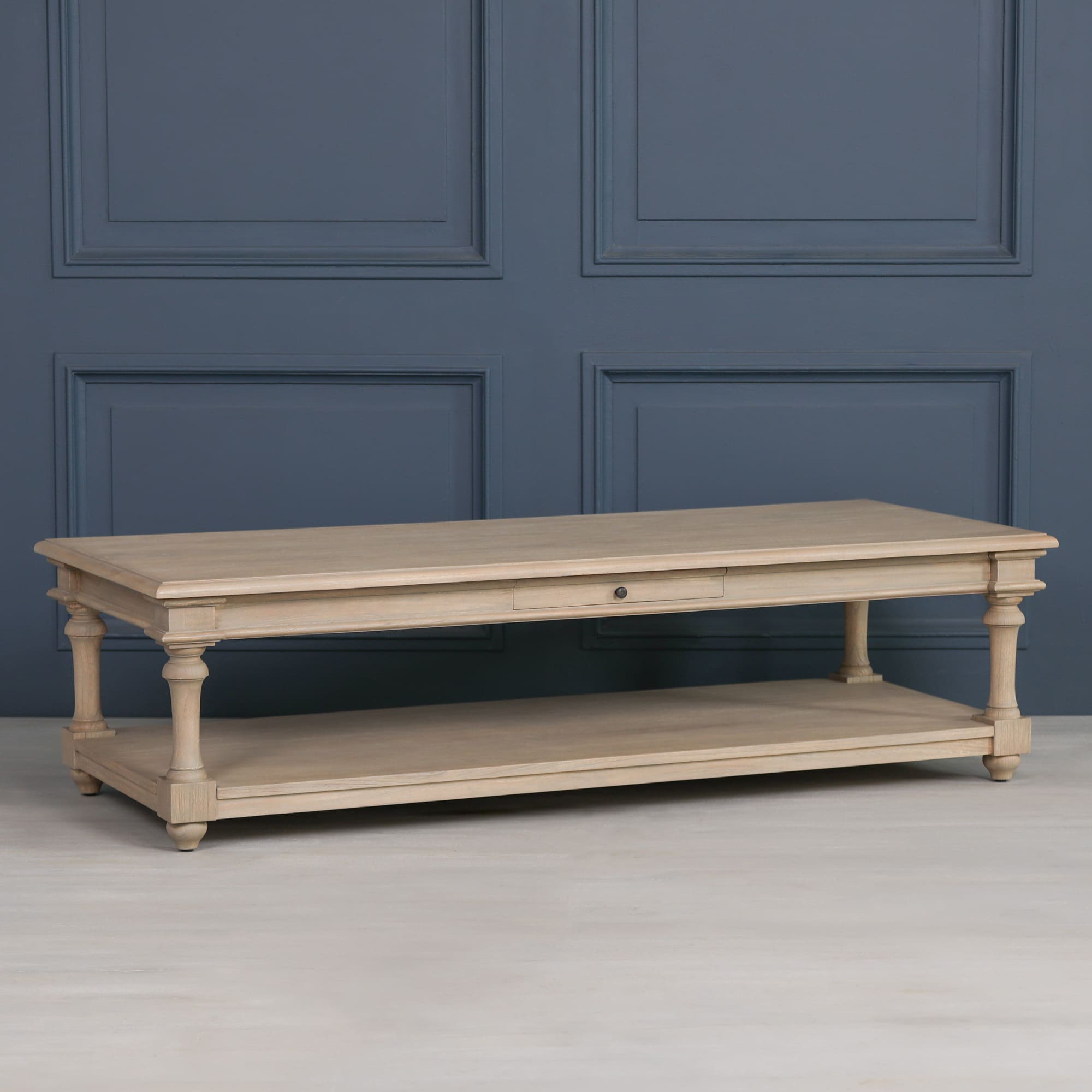 Rustic Column Leg Coffee Table 170cm - Salty Casa