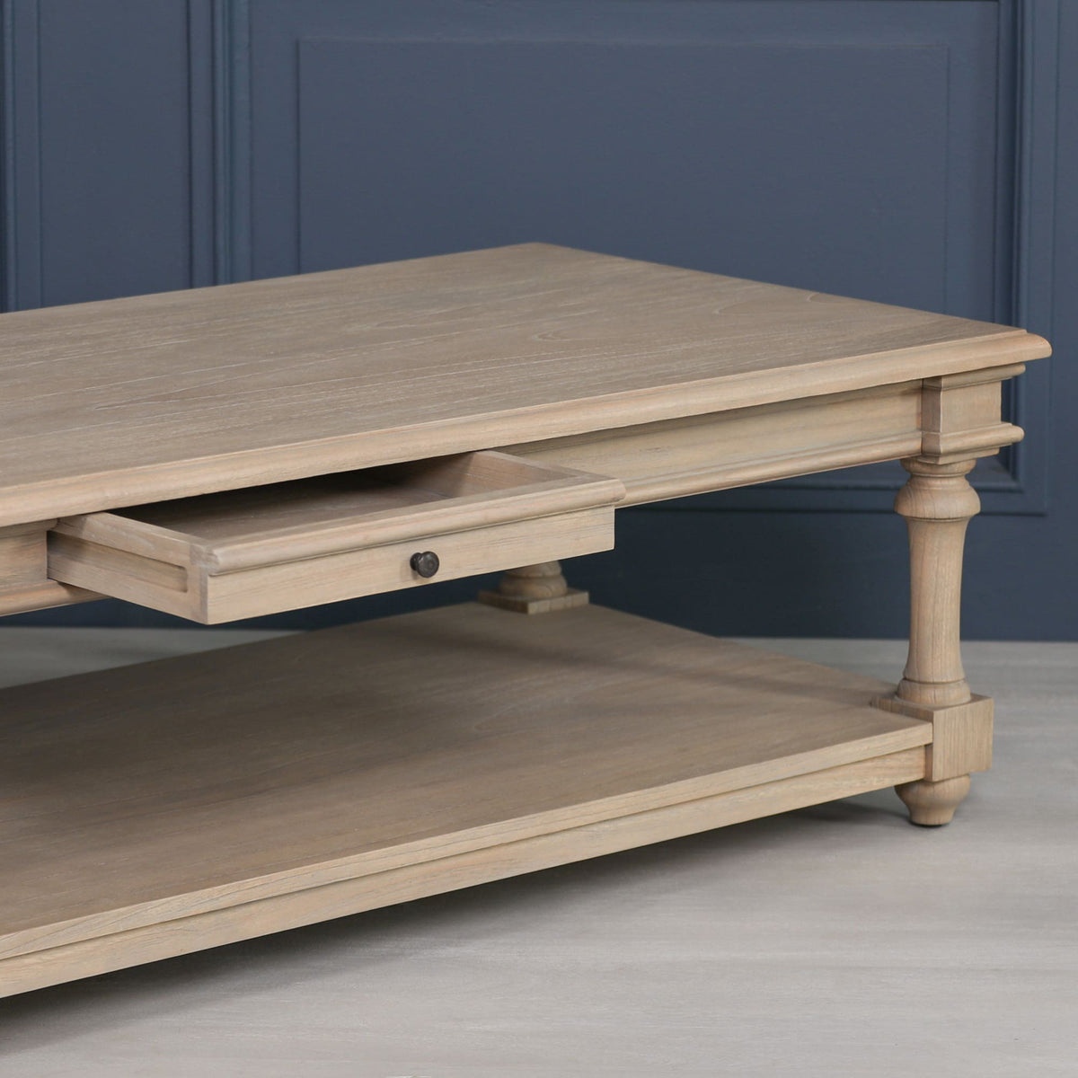 Rustic Column Leg Coffee Table 170cm - Salty Casa