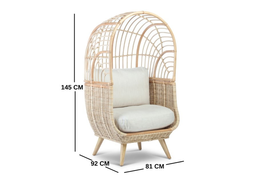 Arch Wicker Lounge Chair - Salty Casa