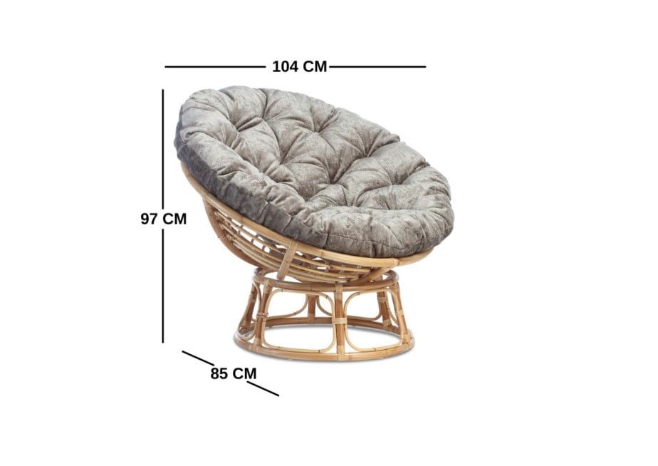 Bali Papasan Lounge Chair - Salty Casa