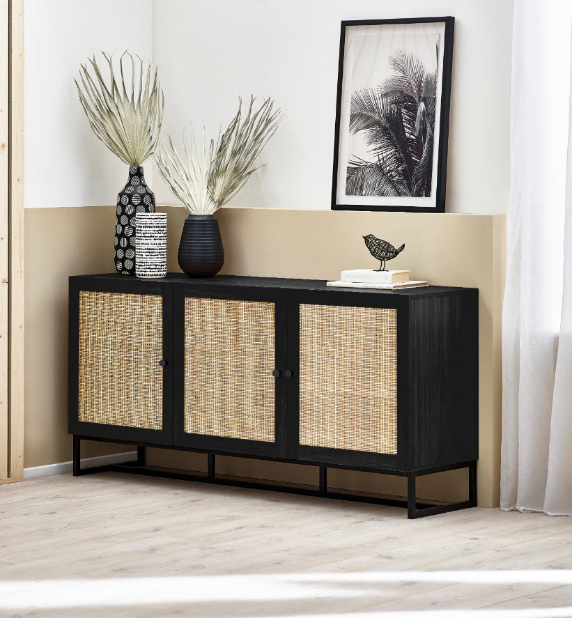 Reese Scandi-Industrial 3-Door Sideboard 160cm - Salty Casa