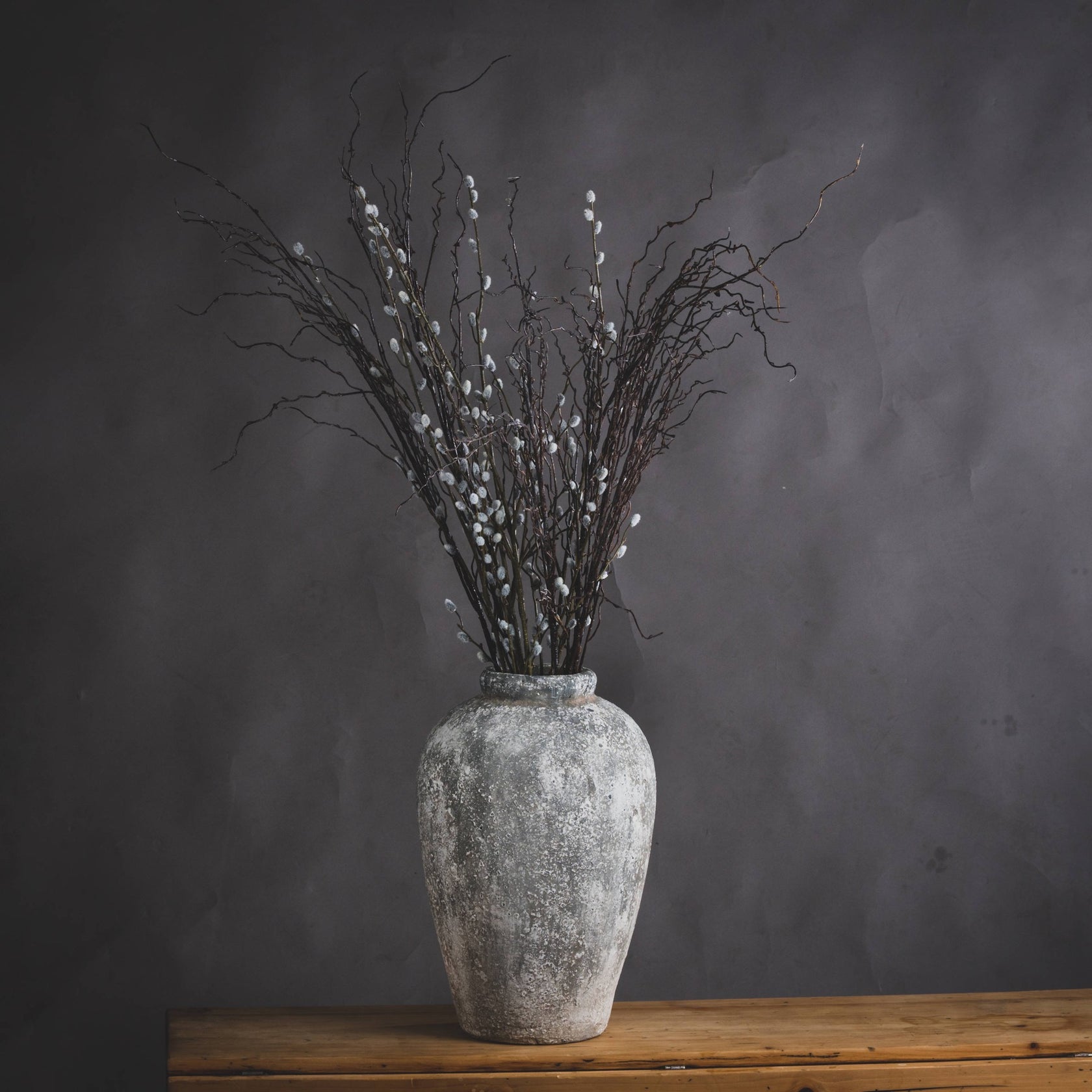 Rustic Aged Ceramic Stone Vase – Salty Casa