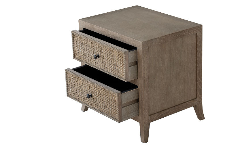 Rustic Witley Bedside Table | Grey Aged Oak - Salty Casa