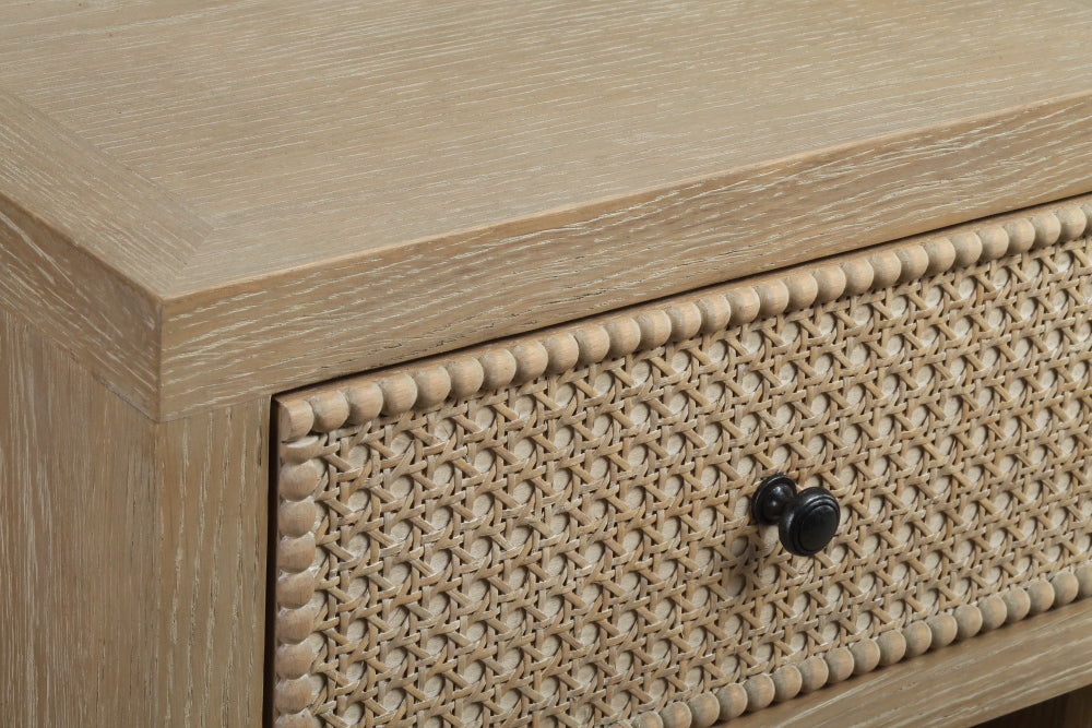 Rustic Witley Bedside Table | Grey Aged Oak - Salty Casa