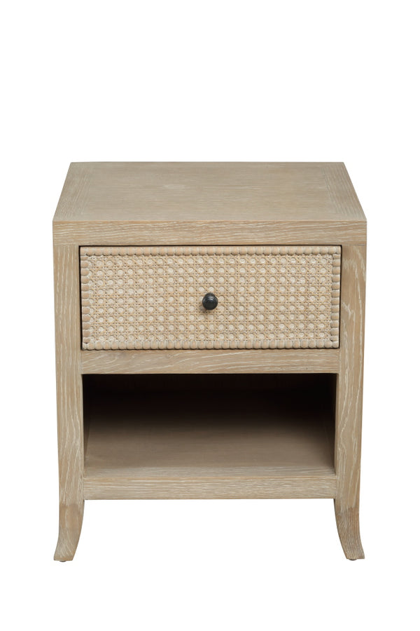 Rustic Witley Bedside Table | Grey Aged Oak - Salty Casa